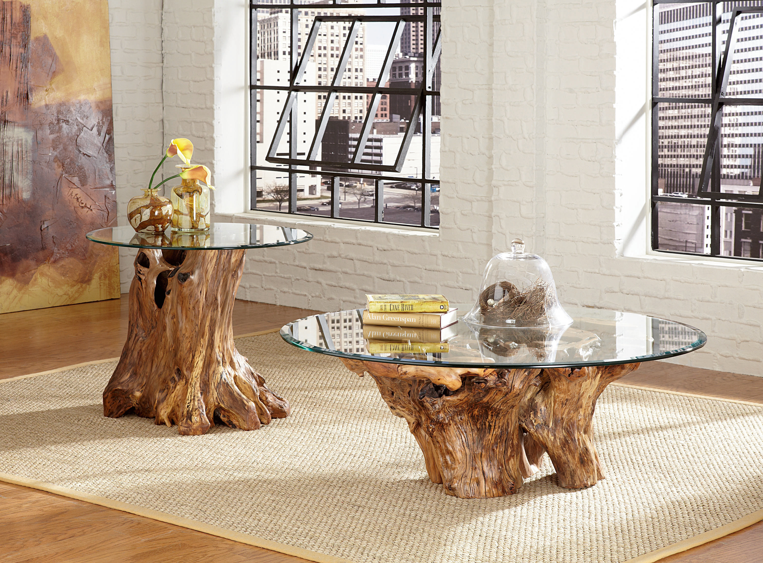 Union Rustic Issai Root Ball 2 Piece Coffee Table Set Reviews Wayfair